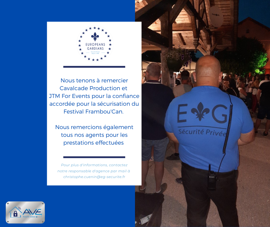 Europeans Gardians société de sécurité privée remercie JTM for events et Cavalcade Production ...